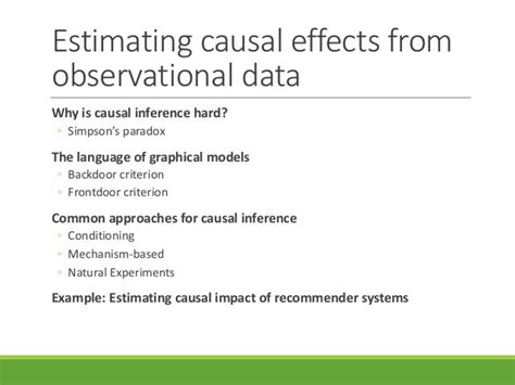 Causal Inference In Practice