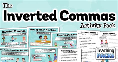 Inverted Commas Activity Pack Resources For Teachers