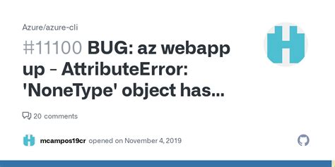 Bug Az Webapp Up Attributeerror Nonetype Object Has No Attribute Upper · Issue 11100