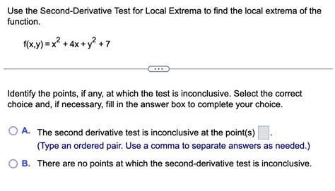 Use The Second Derivative Test For Local Extrema To