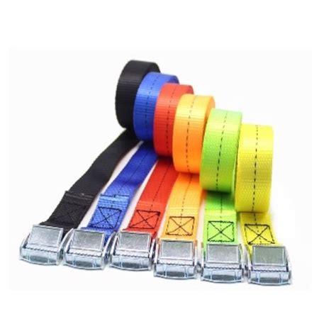 Heavy Duty Metal Cam Strap Locking Buckle Straps Tie Down Polyester Lashing Belt Roof Rack