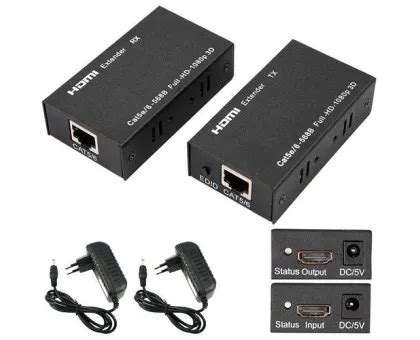HDMI удлинитель по RJ45 витой паре, активный до 60м. Цена, купить HDMI ...
