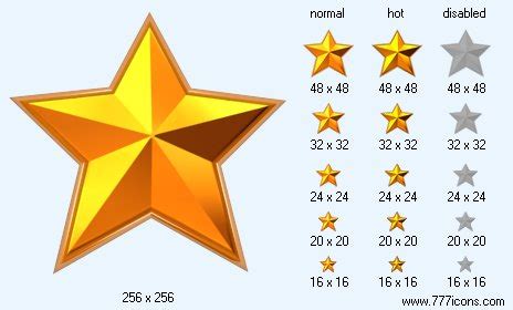 Gold Star Icon Multimedia Icons For Vista