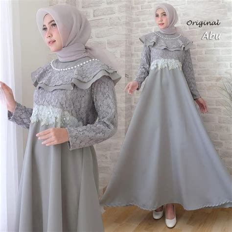 Model Baju Gamis Brokat Untuk Pesta Desain Baju Pengantin Dan Kondangan