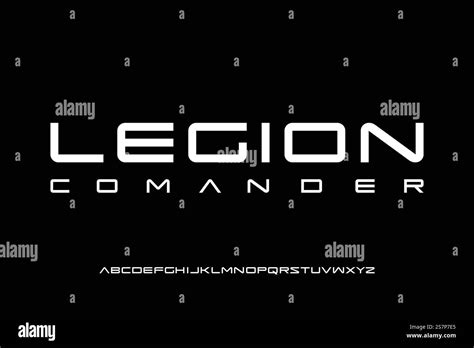 Futuristic Alphabets Display Font Vector Stock Vector Image And Art Alamy
