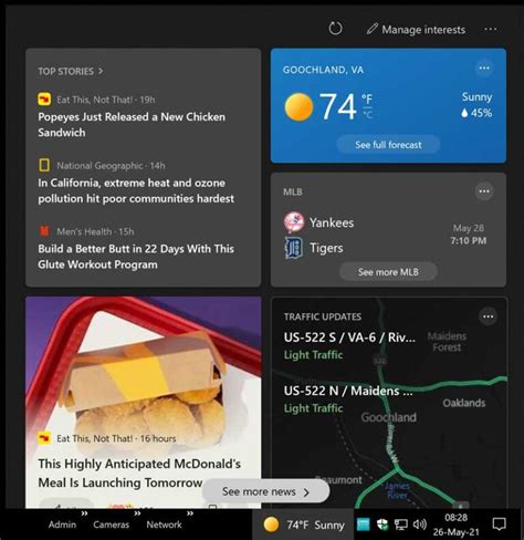 microsoft microsoft news and interests widget tweakhound