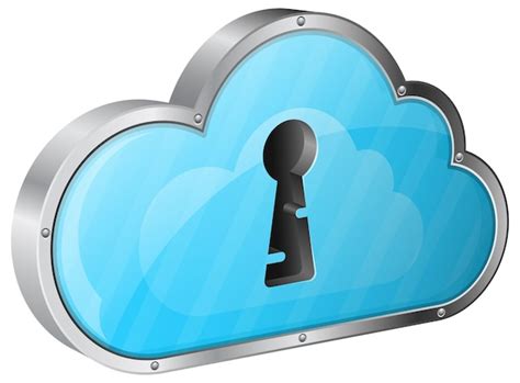 Premium Vector Security Cloud Computing Concept With Keyhole Icon