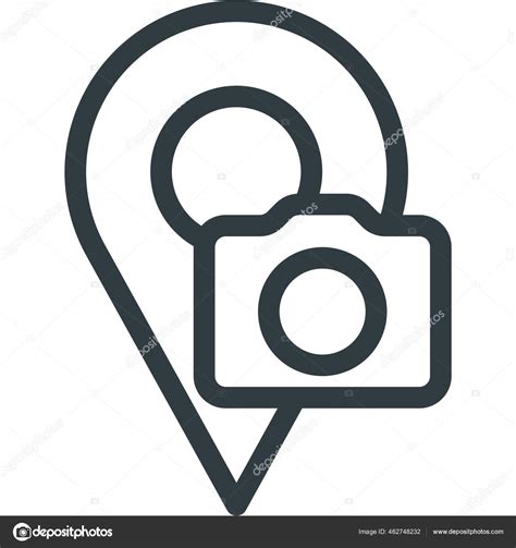 Geolocation Image Location Icon Outline Style Stock Vector By ©iconfinder 462748232