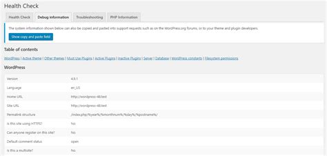 Troubleshooting Using The Health Check Make WordPress Support