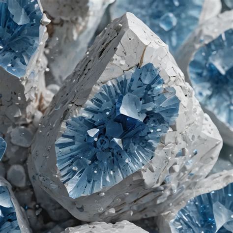 Exploring The Unique White Crystal With Blue Spots