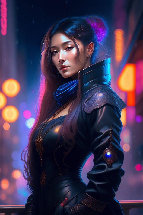 Lexica Portrait Futuristic Talented Cyberpunk Female Alchemist In