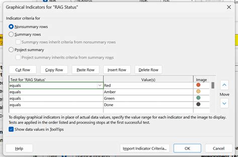 How To Create A Simple RAG Status In Microsoft Project