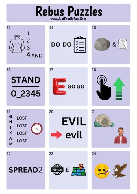 Free Printable Rebus Puzzles With Answers Rebus Puzzles With Answers