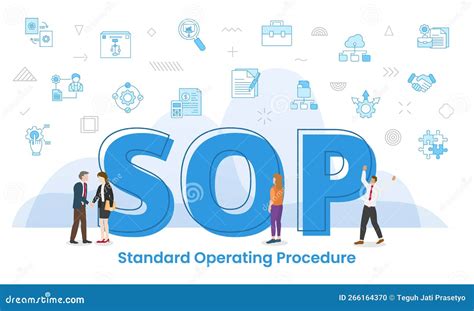 Sop Standard Operating Procedure Concept With Big Words And People
