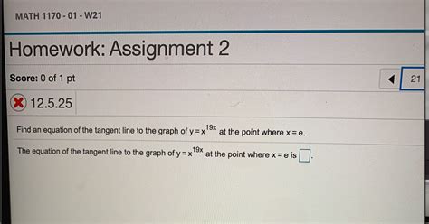 Solved Homework Assignment 2 Score 0 Of 1 Pt 16 Of 21 19