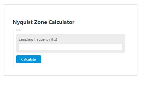 Nyquist Zone Calculator Calculator Academy