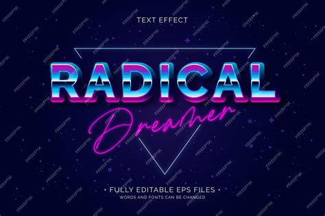 Free Vector Radical Dreamer Text Effect