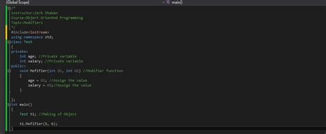c modifiers and accessors wisdom stack
