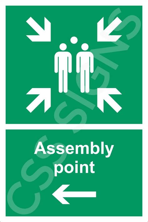 Assembly Point Left Sign Sign Shop Ireland Css Signs Assembly Point Left Sign Sign Shop Ireland Css Signs