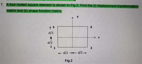 Solved 7 A Four Noded Square Element Is Shown In Fig2