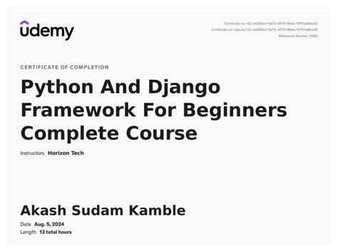 Akash Kamble On Linkedin Python Django Webdevelopment Learning Certification