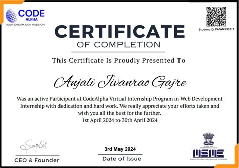 anjali gajare on linkedin codealpha webdevelopment internship