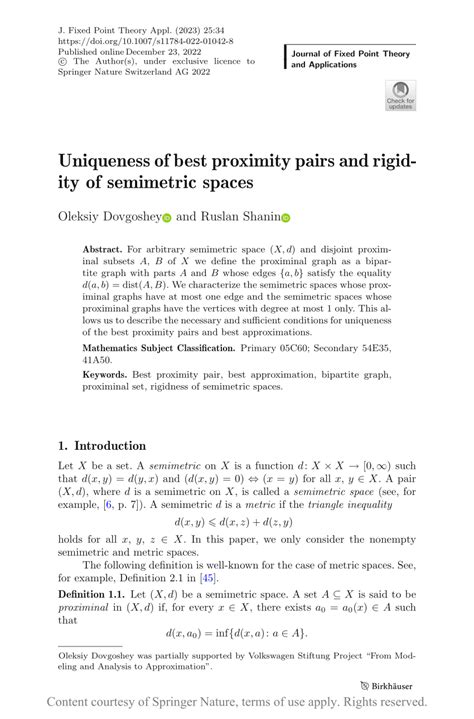 Uniqueness Of Best Proximity Pairs And Rigidity Of Semimetric Spaces