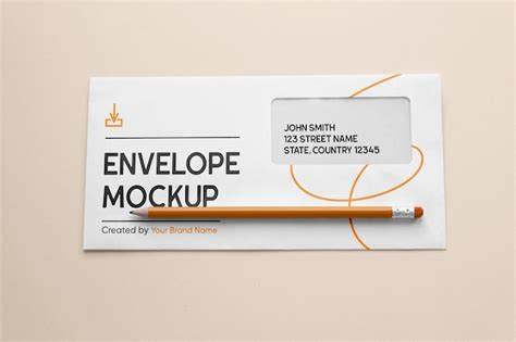 Modelo De Envelope Retangular Psd Premium