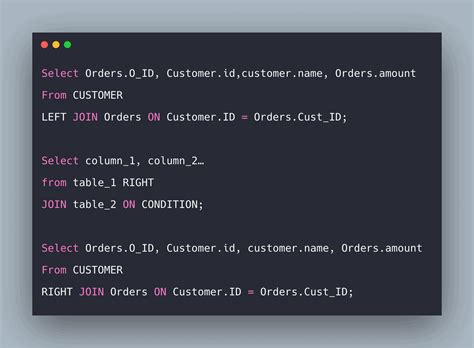 sql outer join example left right and full outer join