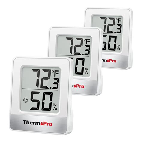 Thermopro Tp49 3 Pieces Digital Hygrometer Indoor Thermometer Humidity Meter Mini Hygrometer