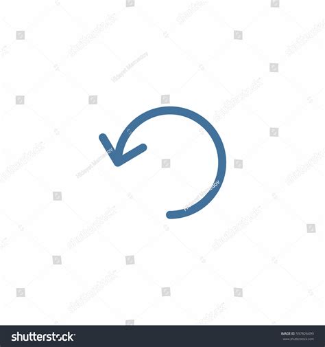 Anti Clockwise Rotating Arrow Icon Counter Stock Vector Royalty Free Shutterstock