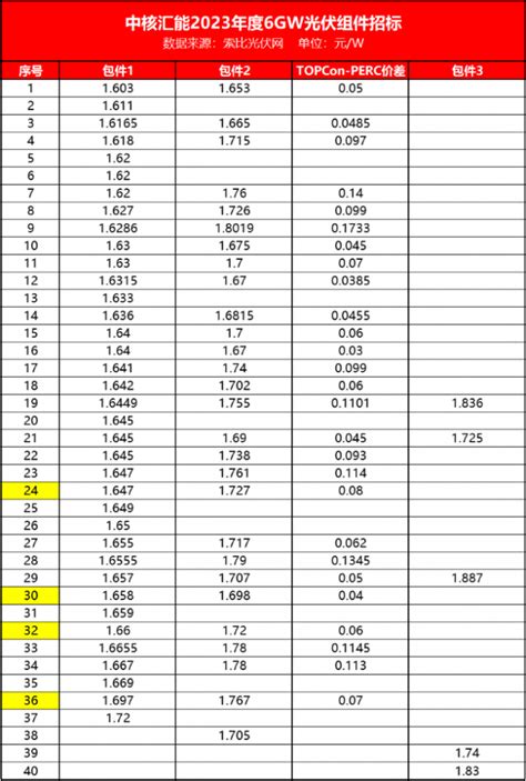 中核汇能6gw组件开标：p型平均16439元w企业包件投标