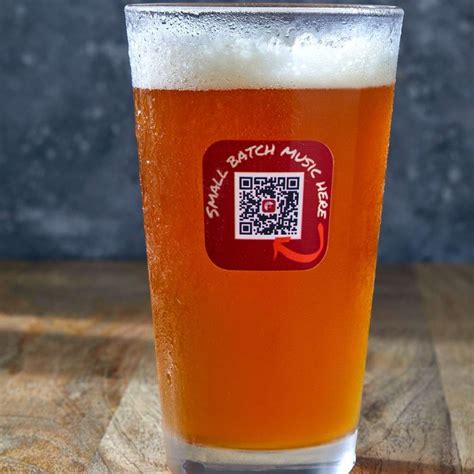 Music Discovery App Pint Glass With Qr Code Grommet