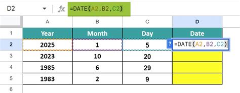 DATE Function In Google Sheets Examples Formula How To Use
