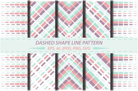 Dashed Shape Line Patterns Graphic By MUGEN ART Creative Fabrica