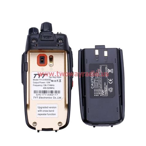 TYT TH-UV8000D 10W Cross-band Repeater Dual Band 3600mAh Battery 10km ...