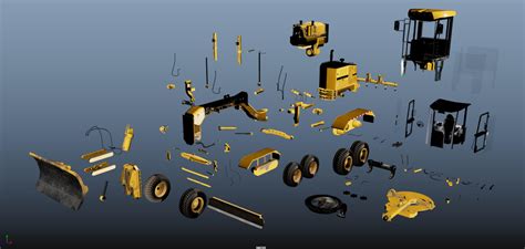 Motor Grader 3d Model By Philriveramedia