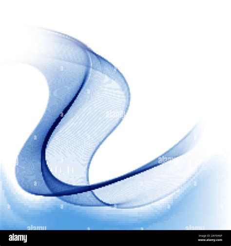 Abstract Background Curve Line Blue Light And Blend Element With Copy Space Vector Illustration