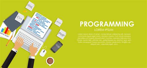 Programming Coding Concept Flat Background Vector Illustration Vector Art At Vecteezy