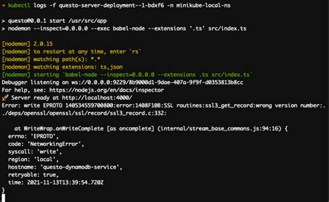 node js wrong connection port despite kubernetes deployments services ports specified stack