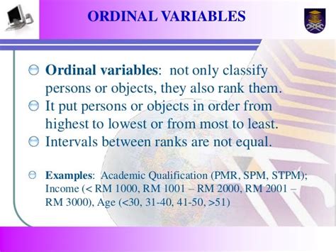 What Is An Example Of A Ordinal Variable