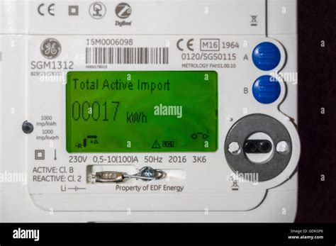 A Newly Installed Edf Ge Sgm1312 Lcd Display Smart Electricity Meter
