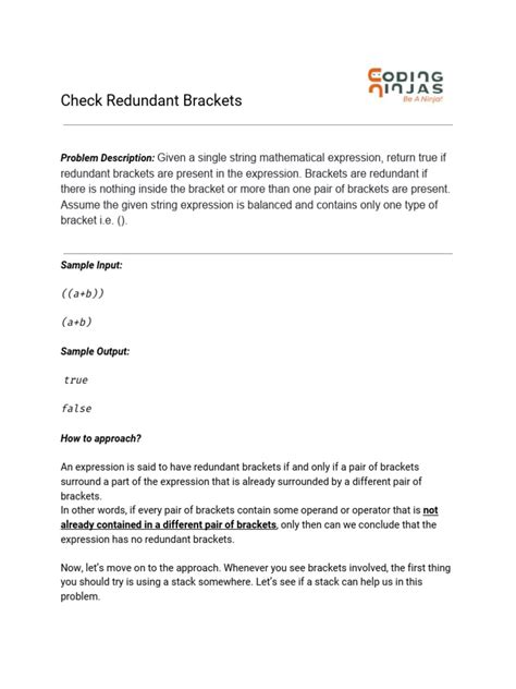 11 Solution Check Redundant Brackets Pdf