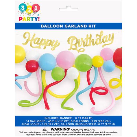 Buy 321 Party 6 Ft Foil Gold Birthday Banner And Balloon Garland Kit