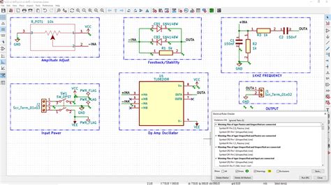 Warnings About Connections In ERC Circuit PCB CUPID