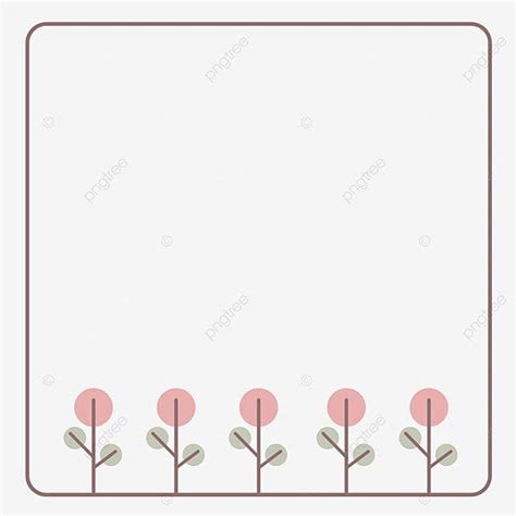 Cute Floral Square Frame Border