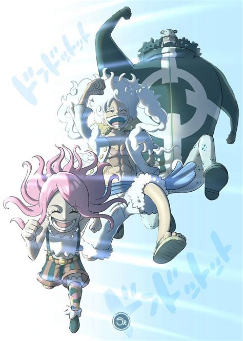 Luffy Kuma Bonnie One Piece Drawing One Piece Theme One Piece Gear