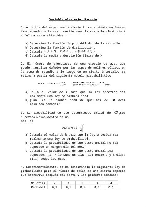 Doc Ejemplos Variable Aleatoria Discreta Dokumentips