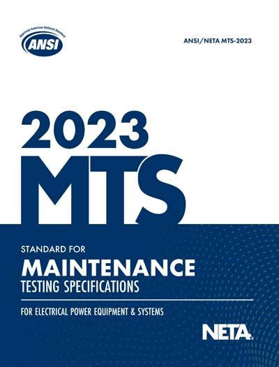 Ansi Neta Mts 2023 Standard For Maintenance Testing Specifications