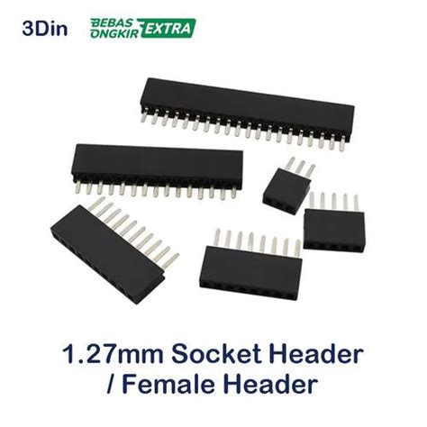 Jual Socket Header 1 27mm Female Header 1 27 Mm Single Row 1x6 Kota Tangerang 3din Jakarta